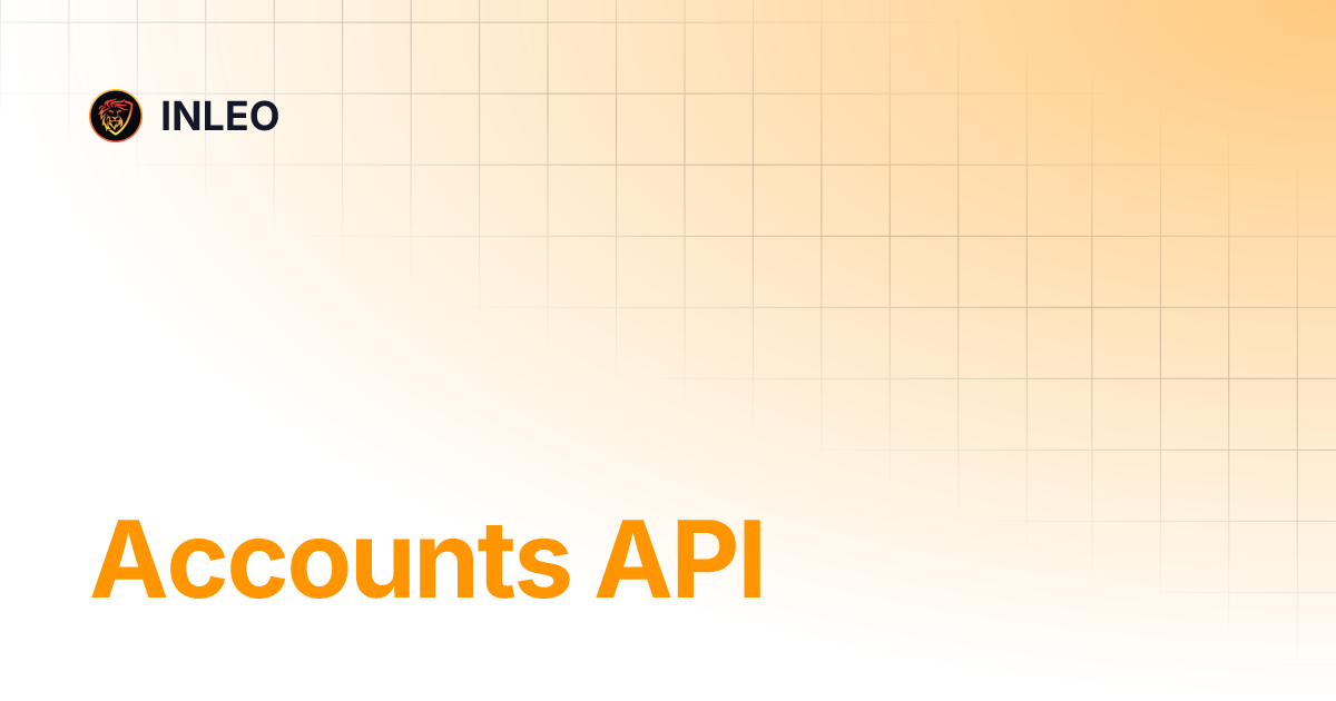 Accounts API | INLEO